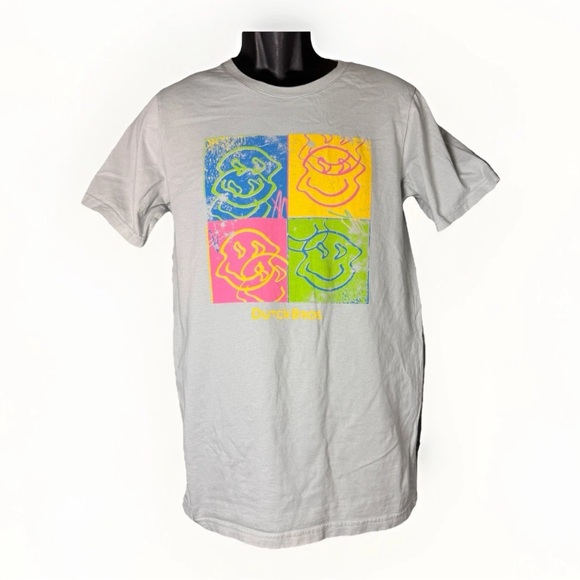 Dutch Bros | Shirts | Dutch Bros Melting Smiley Grey Mens Tshirt Size ...